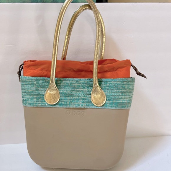 O bags | Bags | O Bag Italian Tote Bag Tanaqua With Orange Drawstring ...